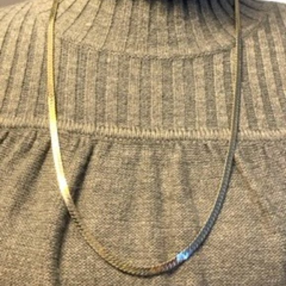 Jewelry | Wide Silver Necklace Is 28 Long Ready For Any Occasion | Poshmark